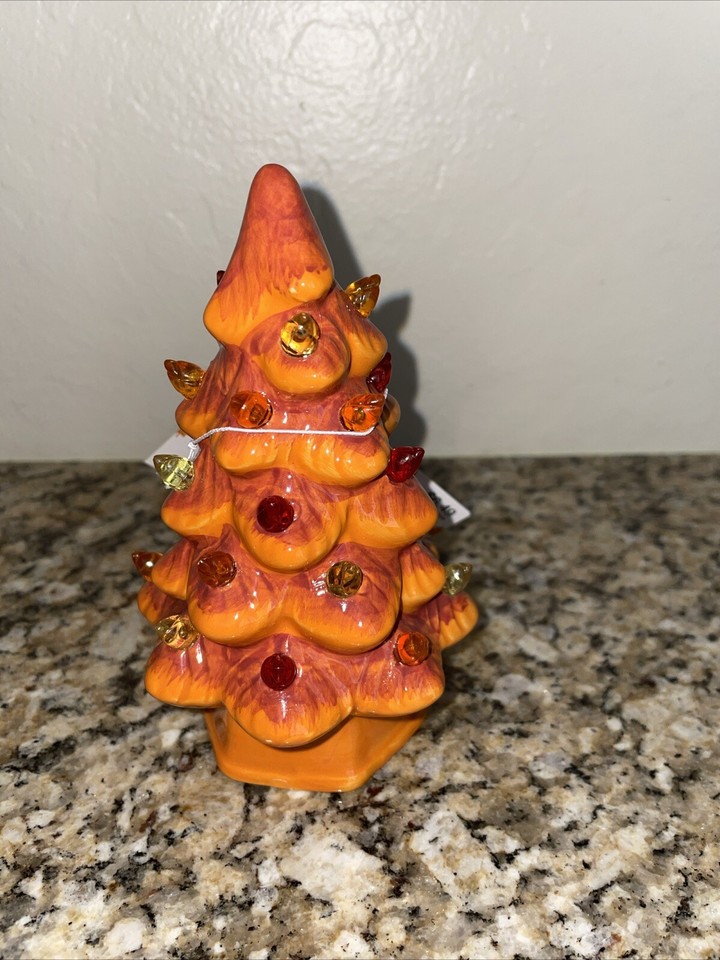 LED Fall Ceramic Tree 5” High | eBay