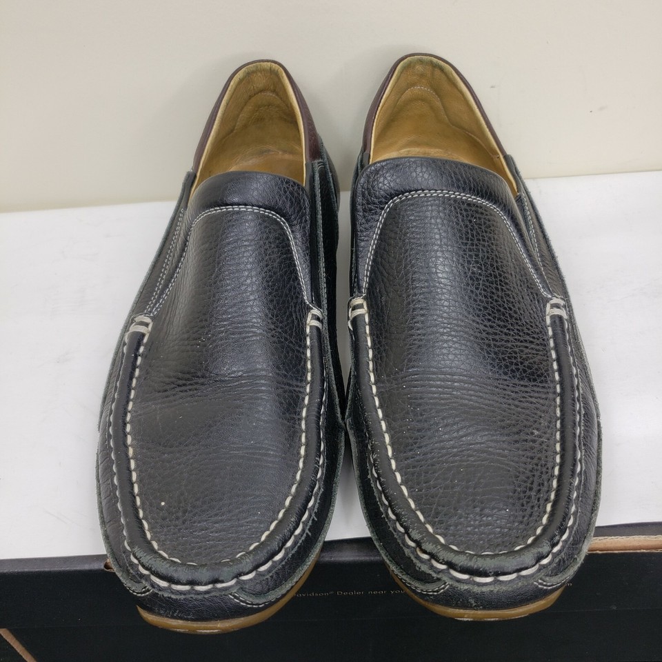 Pabder Black Brown Calf Leather Loafer Men's 7.5 Made in Italy Handmade ...