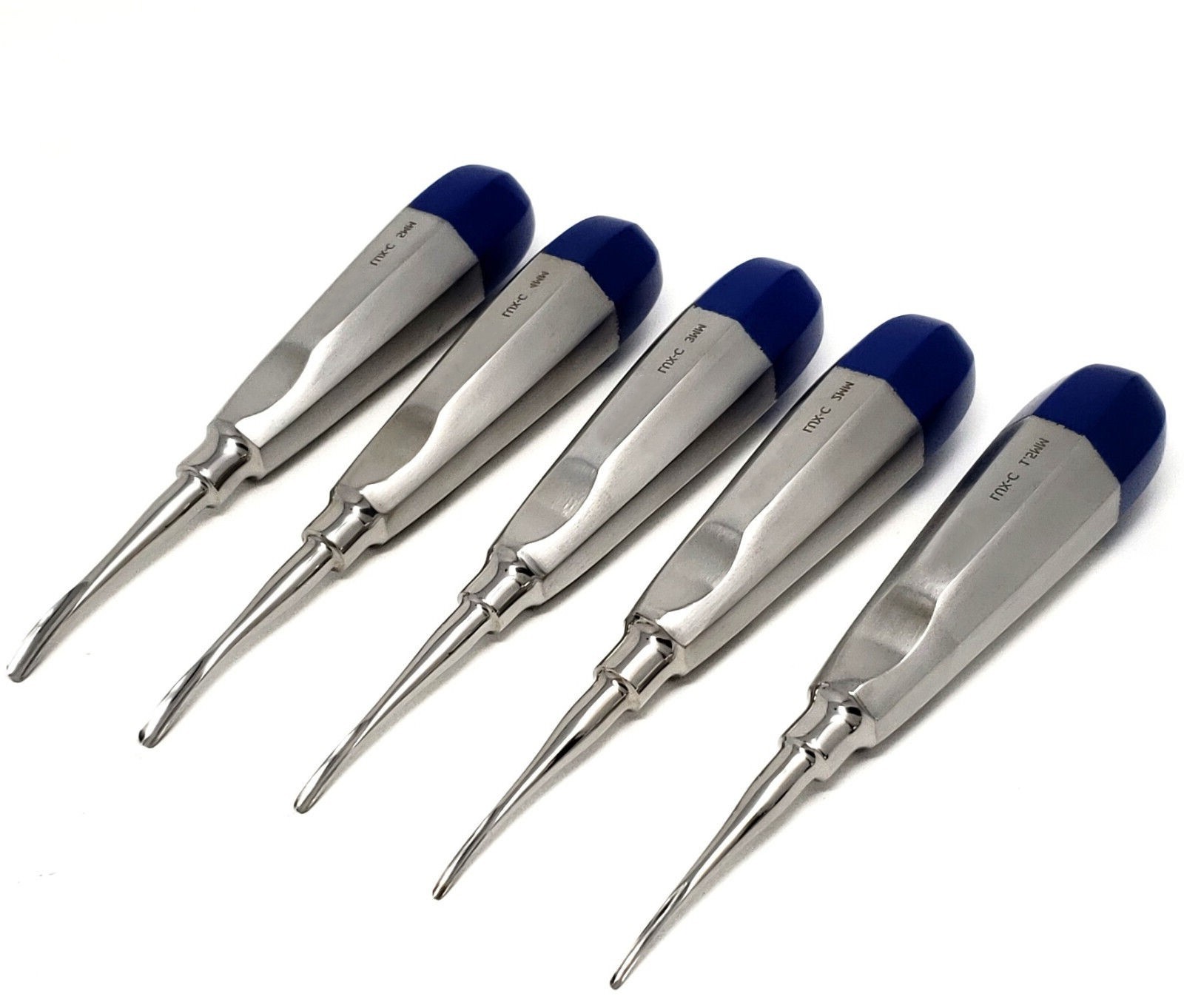 GERMAN 5 PCS CURVED DENTAL ROOT TIP EXTRACTION LUXATING ELEVATOR-1.5MM ...