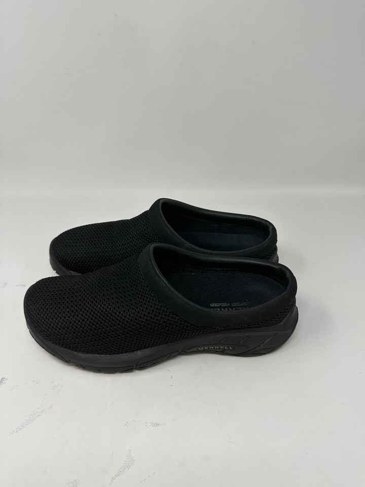 Merrell Women's Size 7 Encore Breeze Black Mesh Slip On Mules Clogs ...