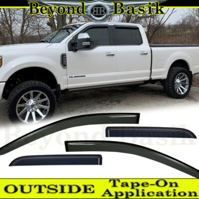 2017-2024 FORD F250 F350 F450 F550 4dr Crew Cab SMOKE Door Window ...