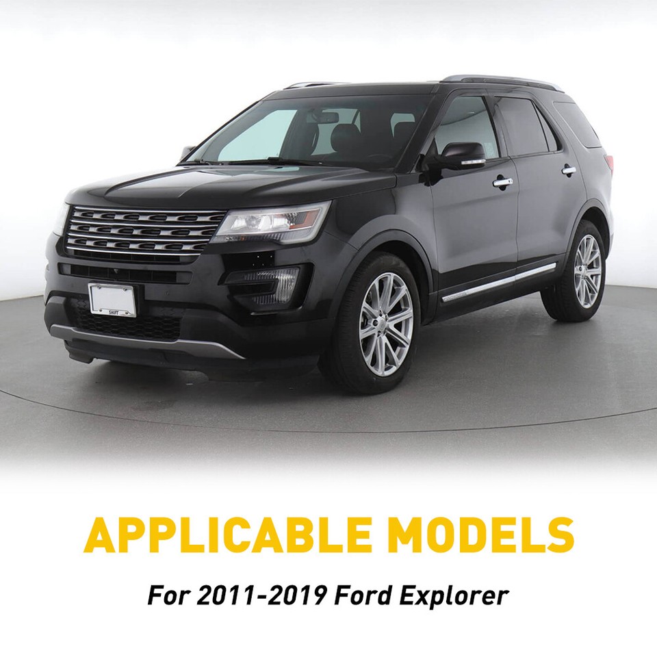 Fit For Ford Explorer 2011-19 Black Pillar Door Cover Posts Panel Trim ...