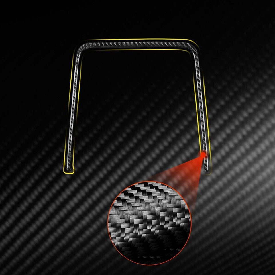 Soft Carbon Fiber Center Console AC CD Panel Frame Trim For Dodge ...