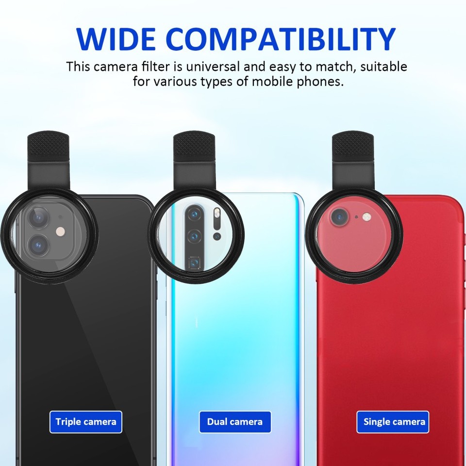 Camera Lens Kit Photography Filter Clip Filters Convenient Clamp | eBay ...