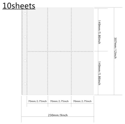 10x 6-Pocket Vertical Banknote Album Pages for 4-Ring Binders Refill | eBay