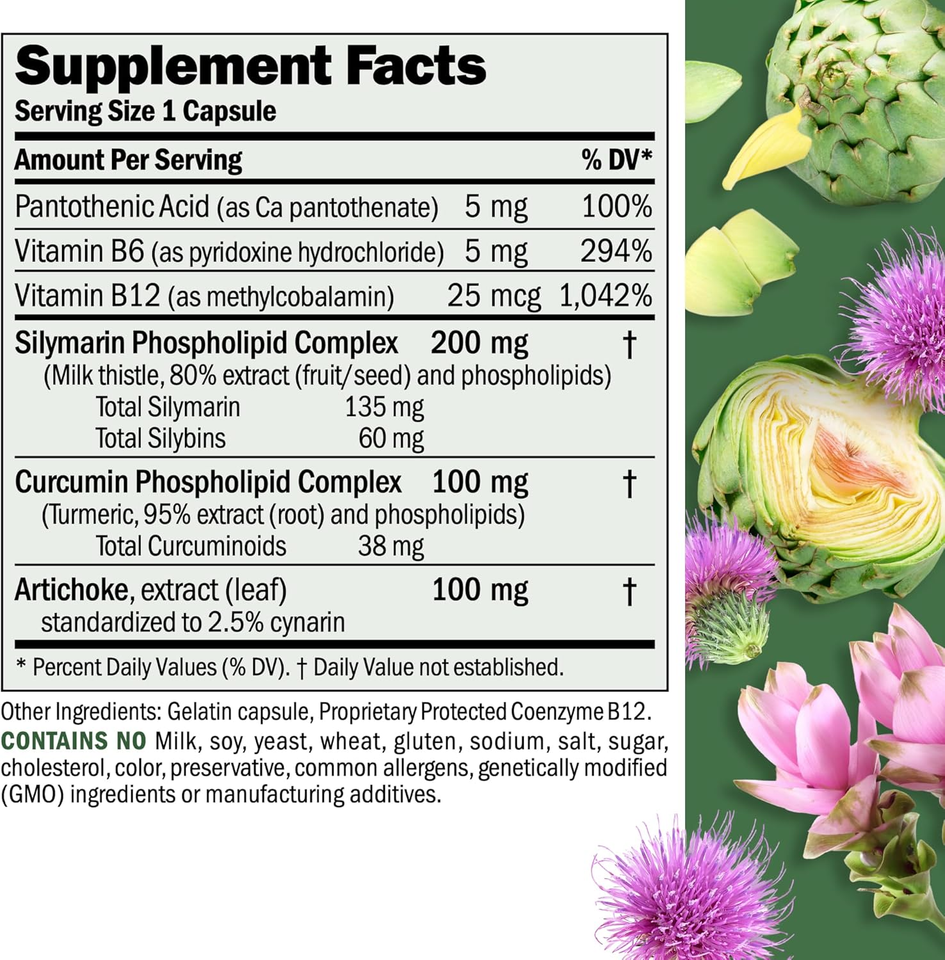 ANDREW LESSMAN Liver Anti-Oxidant | Milk Thistle, Turmeric & Artichoke ...
