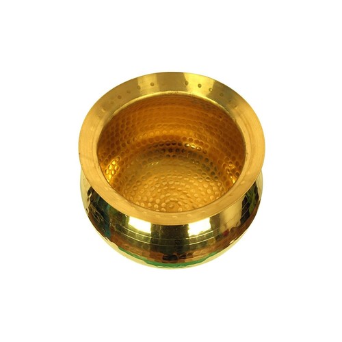 Small Size Brass Handi for Cooking Food, Biryani (Water Capacity: 2 ...