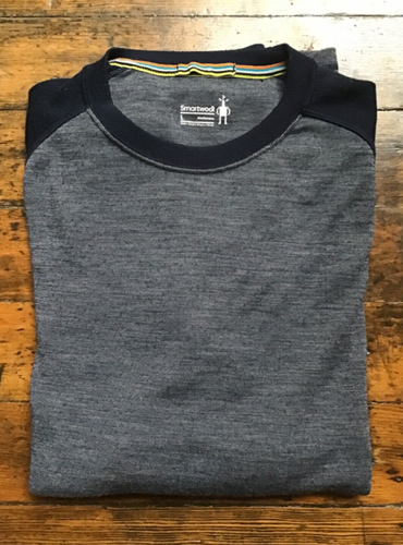 Smartwool Merino 250 Base Layer L/S Crew Mens Large Blue 100% Merino ...