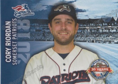2018 Somerset Patriots Cory Riordan Atlantic League Independent | eBay