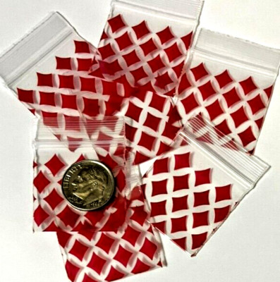 Red Diamonds 100 Apple Baggies 1.25 x 1.25" mini zip bags 125125 | eBay