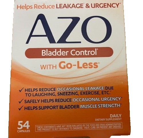 AZO Bladder Control Go-Less Reduce Leakage & Urgency 54 Capsules Exp ...