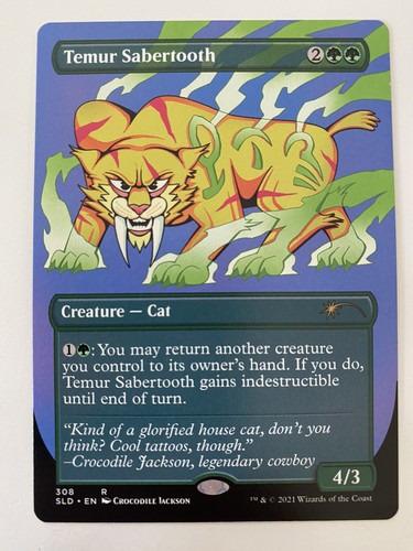 Temur Sabertooth *Non-Foil* SECRET LAIR: Crocodile Jackson MT/NM MTG ...