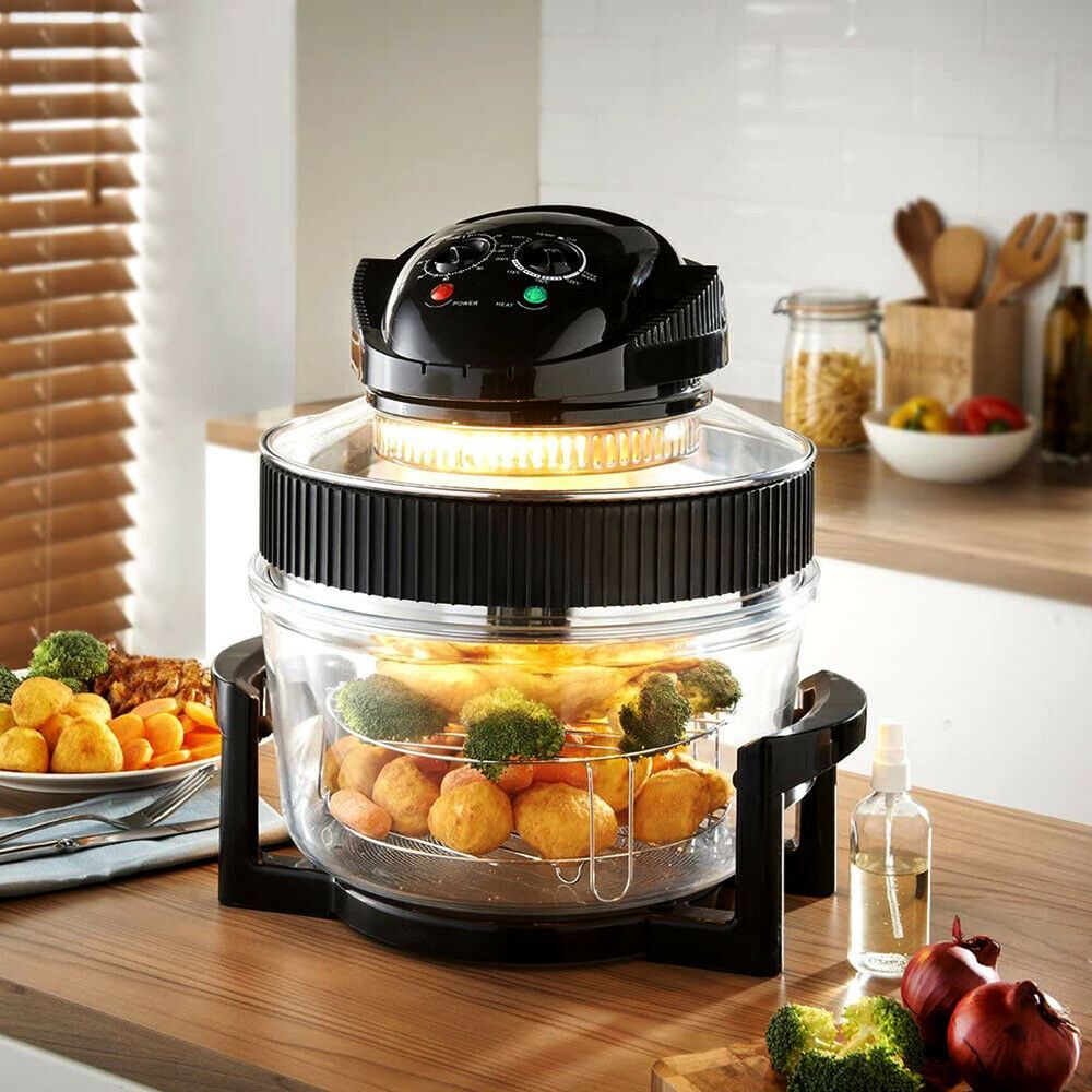 17 Litre 1400w Electric Multi Function Halogen Oven Cooker Low Fat Air ...