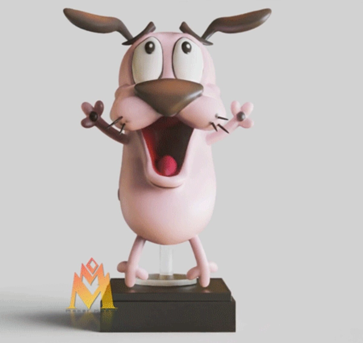 Courage the Cowardly Dog Figure 12K Abs Resin 3D Printed Collectible ...