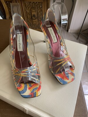 Lucite shoes size 8w high heel excellent condition | eBay