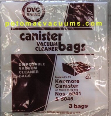 Kenmore 5041 and 5045 Canister BAG DVC Brand (3 bags) | eBay