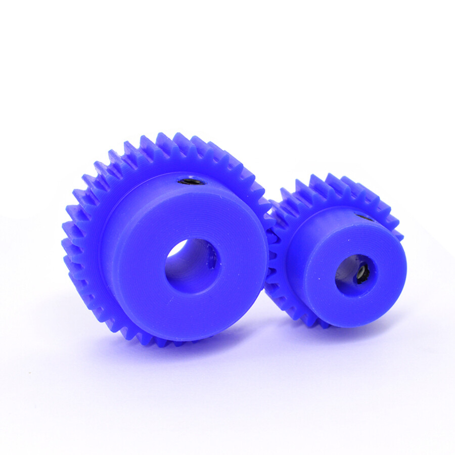 1 Mod Blue Nylon Spur Gear 15T-120T Bore 4-16mm Pinion Gear With Step ...