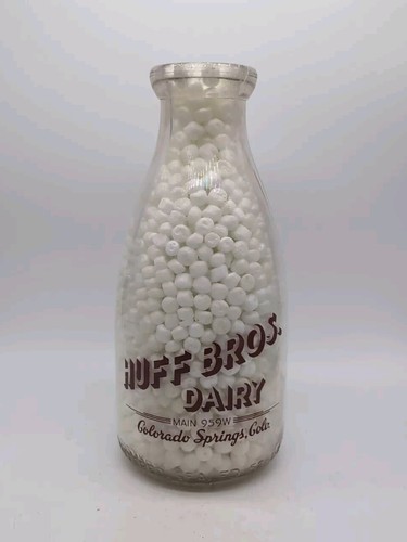 Quart Huff Bros Dairy Milk Bottle Colorado Springs Colorado El Paso ...