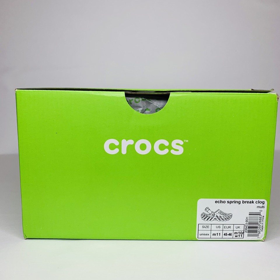 Crocs Echo Clog Shoes Spring Break Edition Black/Multicolored M11/W13 ...