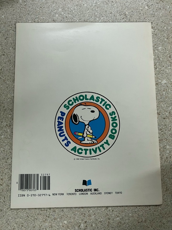 NOS Peanuts Punch Out Action Games Scholastic Activity Book New | eBay