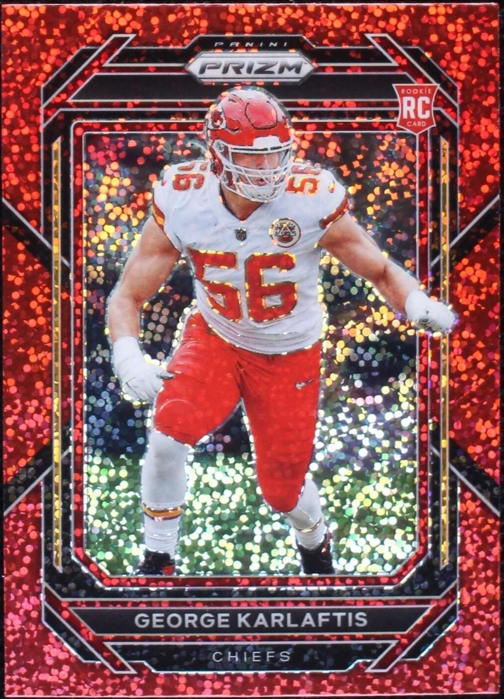 2022 Panini Prizm - Rookies George Karlaftis #378 Red Sparkle Prizm (RC ...