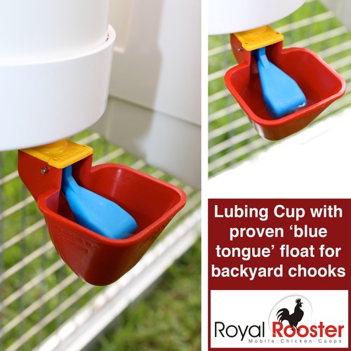 ROYAL ROOSTER Lubing Drinker Cup Poultry Chicken Waterer Nipple Drinker ...