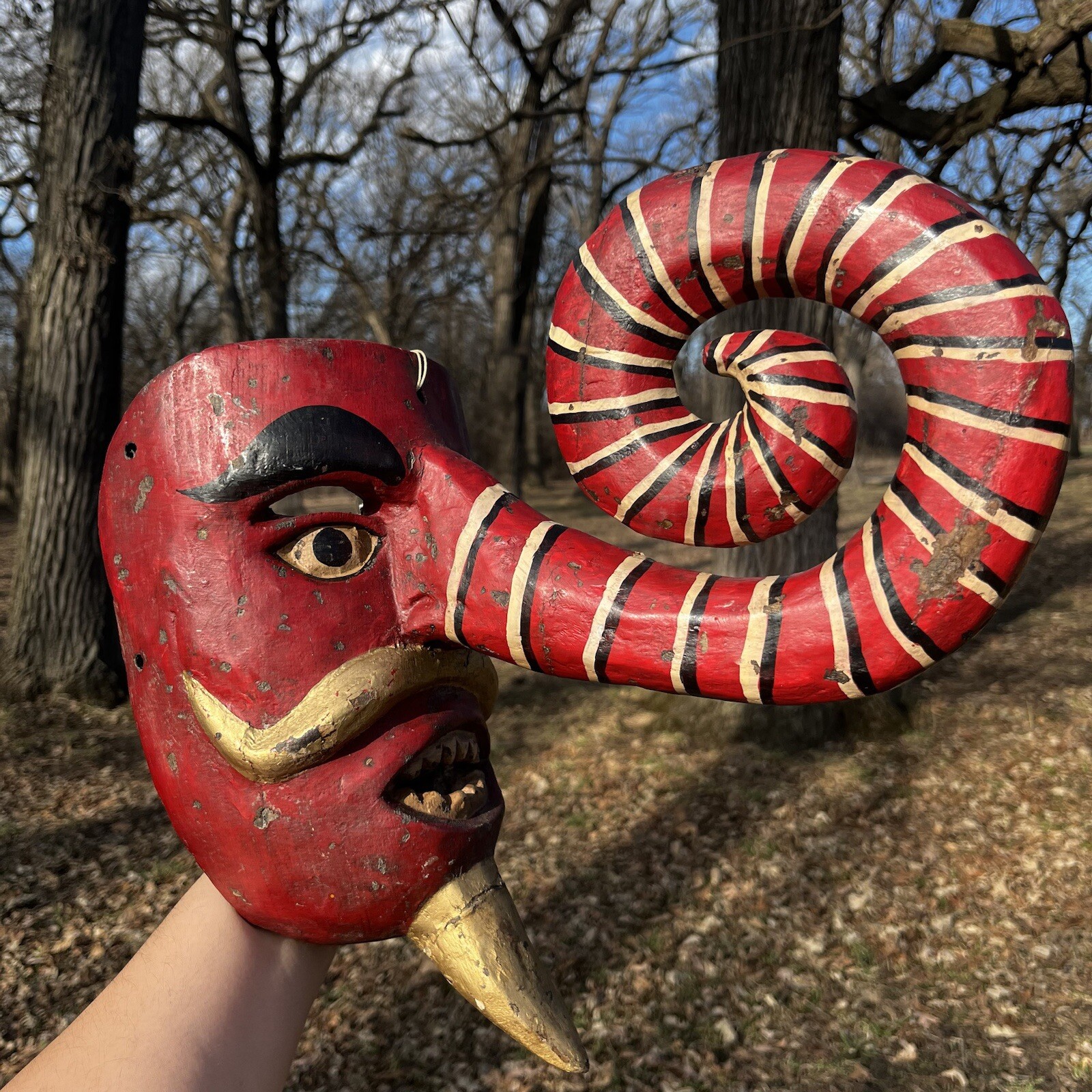 Vintage Hand Crafted Moro Pasion mask. (Danza de Moro) | eBay