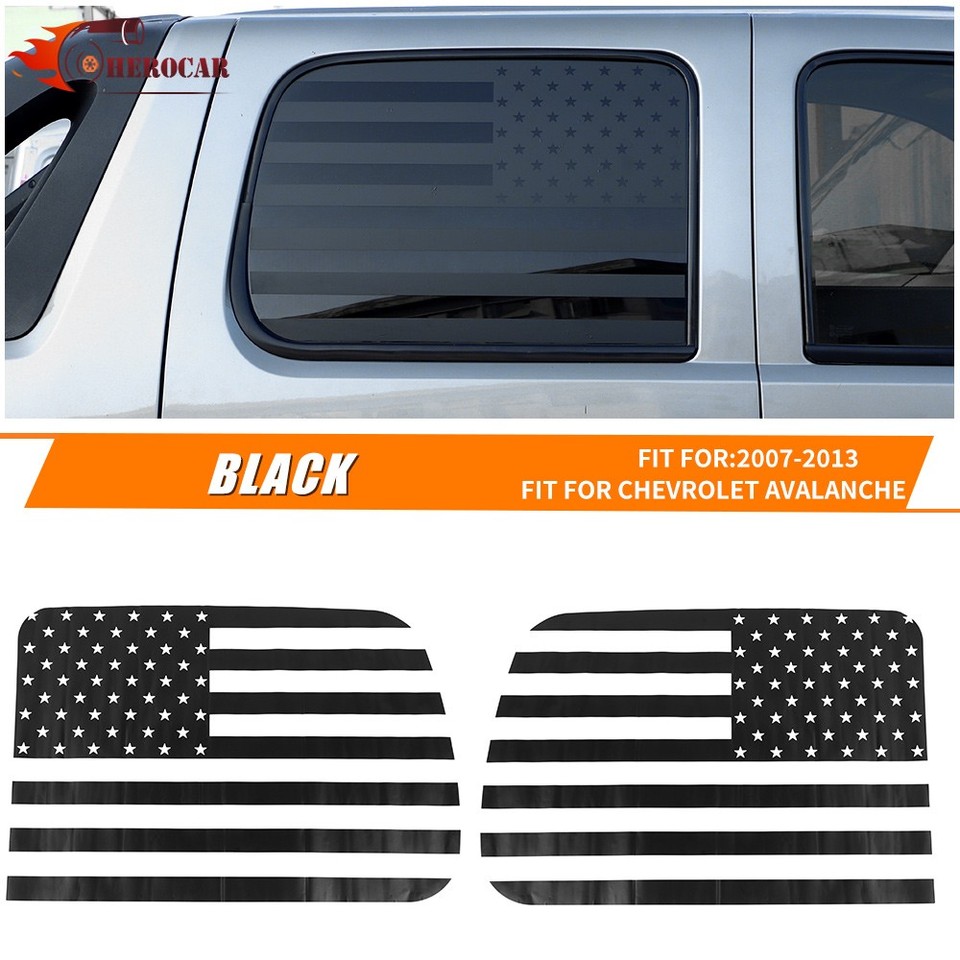 2X Rear Window Trim Sticker Decor For Chevrolet Avalanche 2007-2013 ...