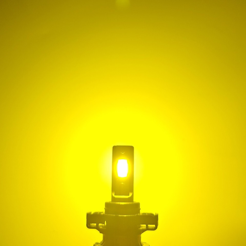 2X 5202 LED Fog Light or DRL Bulbs 5201 PS19W 12085 PS24W 3000K Amber ...