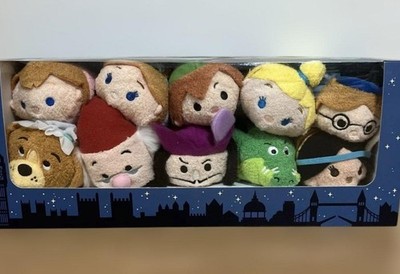 Disney TSUM TSUM Peter Pan Tinker Bell etc. Plush Stuffed Toy Box set ...