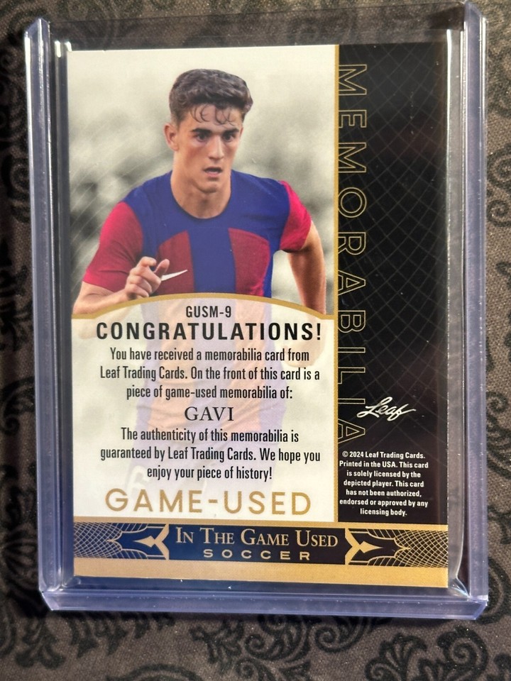2024 LEAF IN THE GAME USED GAVI GAME USED PATCH CARD SSP/3 3/3 | eBay