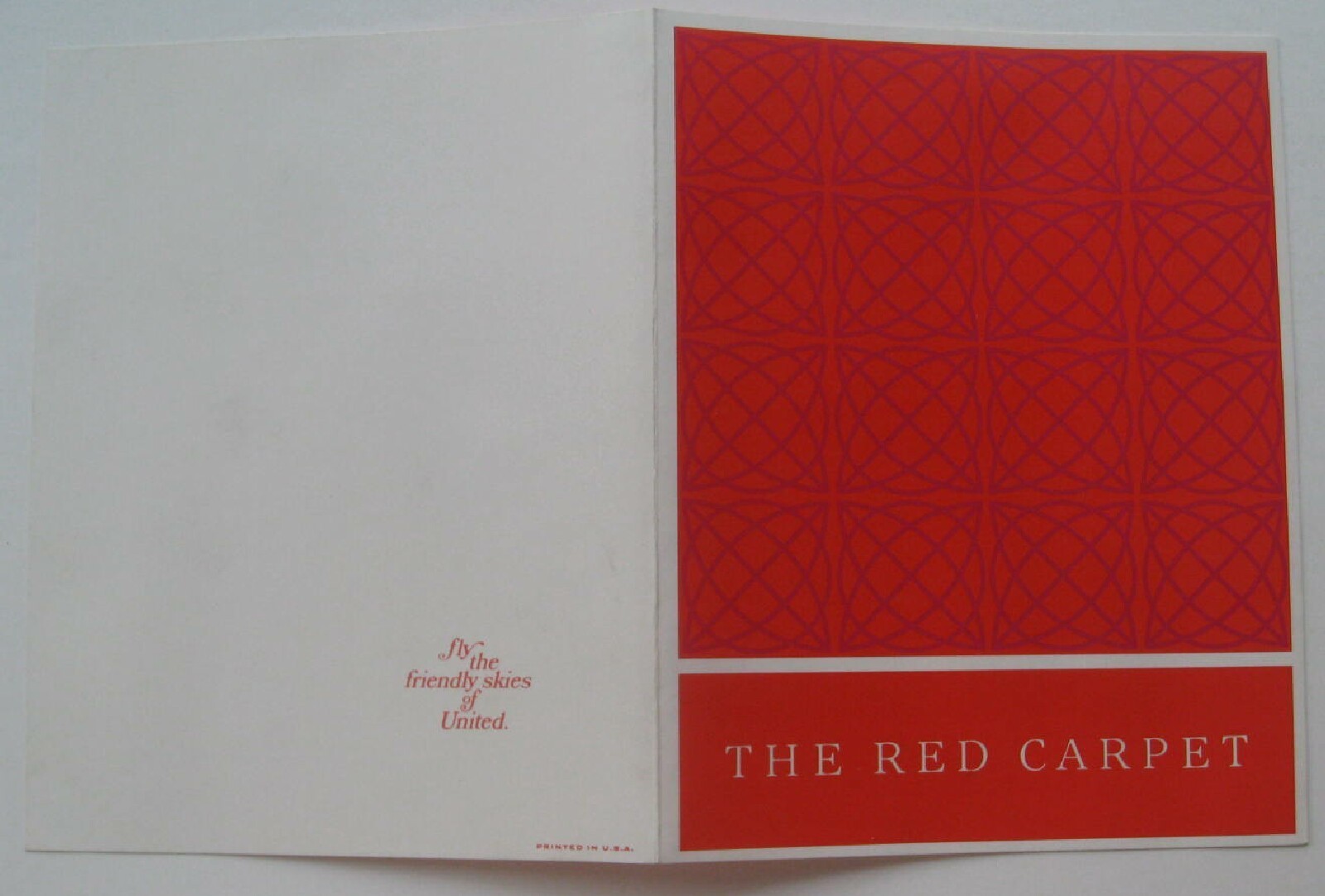 United Airlines Red Carpet Menu/w Beverage List 60's | eBay