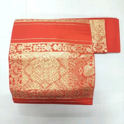 Japanese Kimono, pure silk NAGOYA OBI ,extreme elegance interior red ...