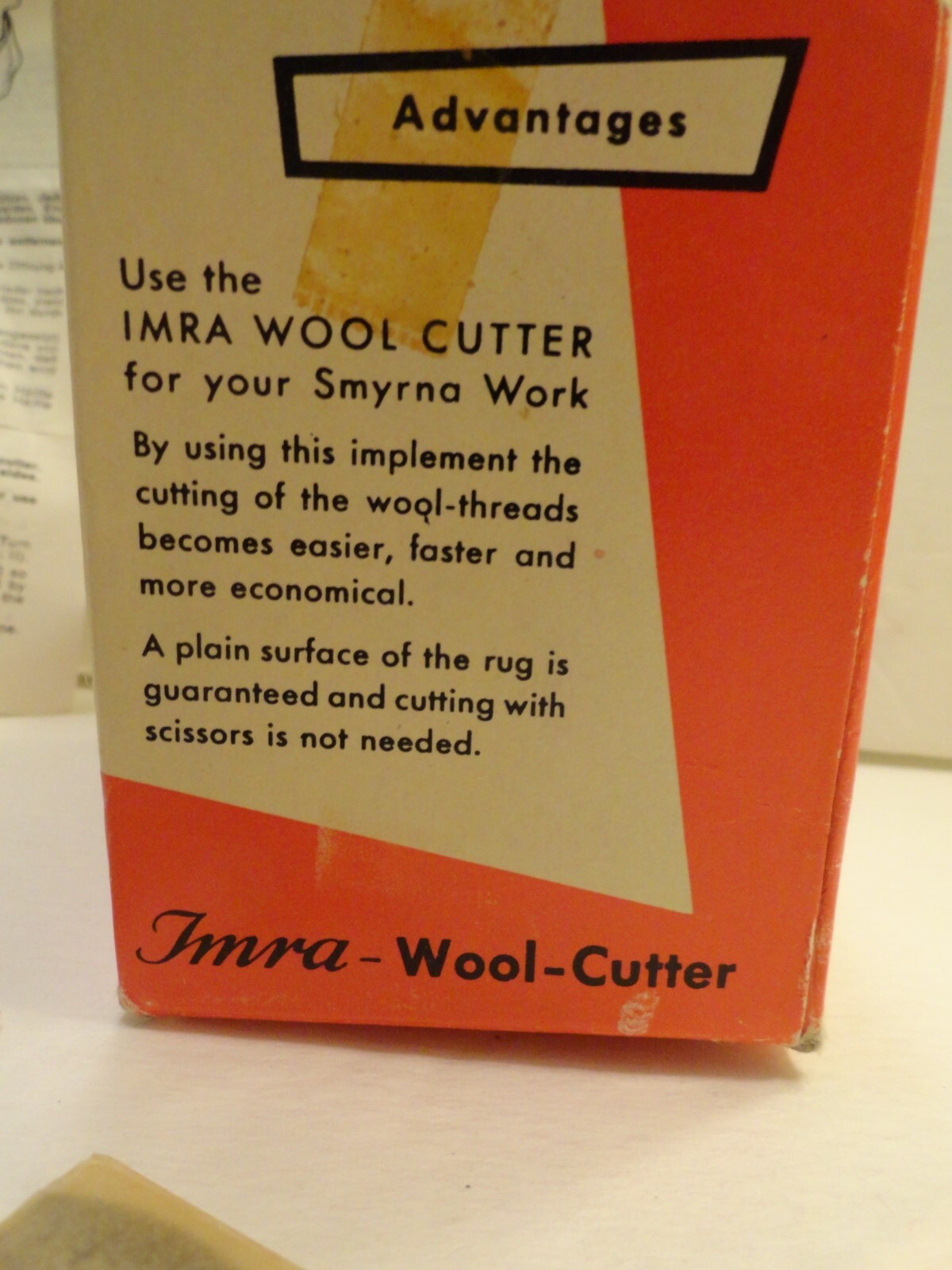 COMPLETE IMRA Wool Cutter Smyrna Work Length Of Thread 2 1/2 - 2-3/4 w ...