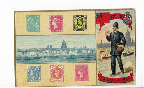 Fancy Card Illustration The Postage Stamps English Post | eBay UK