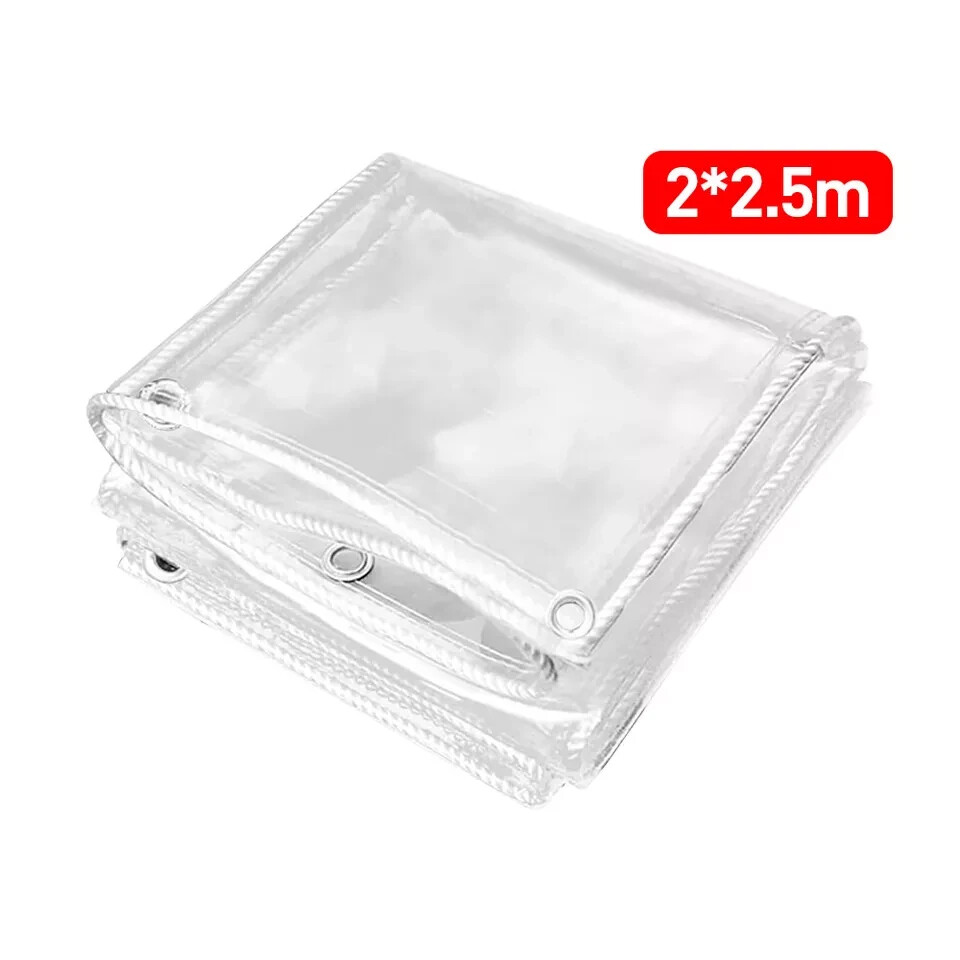 450gsm Clear Tarpaulin Heavy Duty PVC Waterproof Glass Pet Cover Tarp ...
