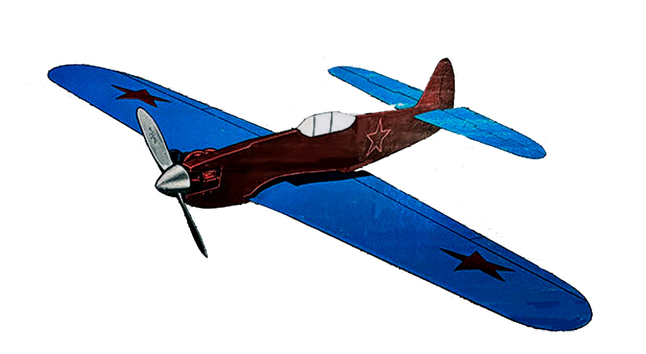 Model of the Sterling Yak-9 Profile Control Line .19 to .35 Short Kit ...