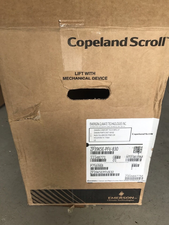 Copeland Scroll A/C Compressor ZP39K5E-PFV-830 | eBay