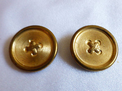 VTG lot of 2 gold tone metal buttons for clothes crafts jewelry | eBay