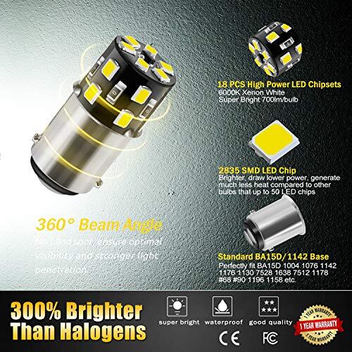 4PCS BA15D 1142 Interior LED Light Bulbs for RV Super Bright 6000K ...