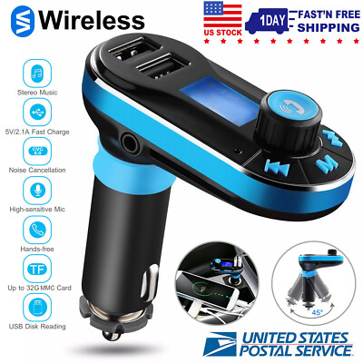 Car FM Transmitter Handsfree Wireless MP3 Player Radio Adapter Dual USB ...