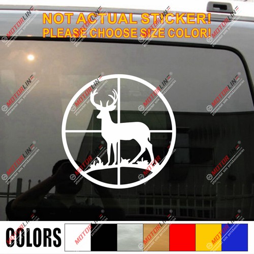 Hunting Deer Hunting Rifle Decal Sticker Car Vinyl pick size color no ...