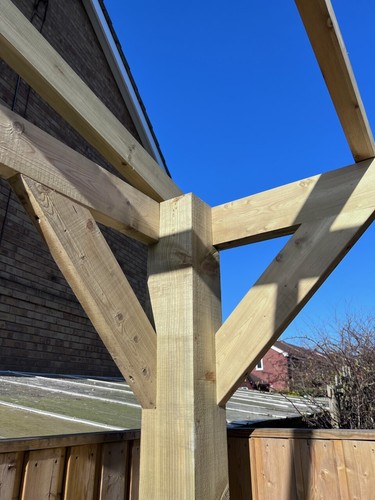 Heavy Duty Hot Tub Wood Timber Garden Patio Pergola/GAZEBO Kits 150x150 ...