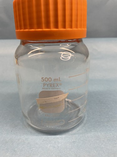 HFS(R) Corning PYREX Round Wide Mouth Media Storage Bottles Size: 500ML ...