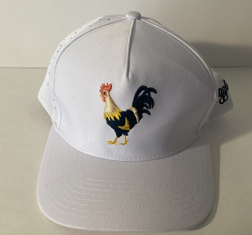 Waggle Golf Cocky Rooster White Snapback Adjustable Hat | eBay