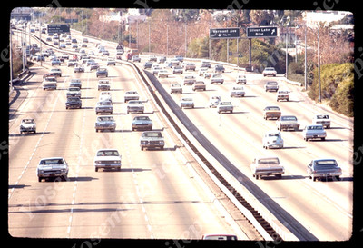 sl11 Original slide 1970 Los Angeles freeway scene cars 198a | eBay