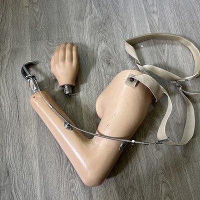 Prosthetic Arm Hook Stainless Steel Mechanical w/ Harness & Extra Hand ...