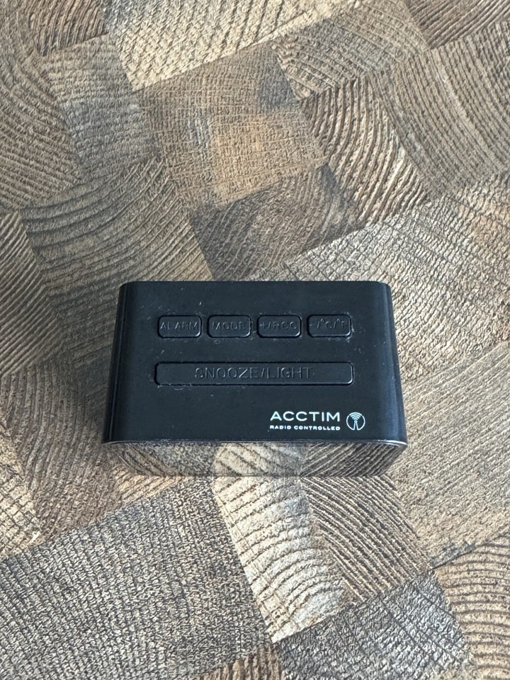 Acctim Cole Radio Controlled LCD Display Alarm Clock (in Black) | eBay UK
