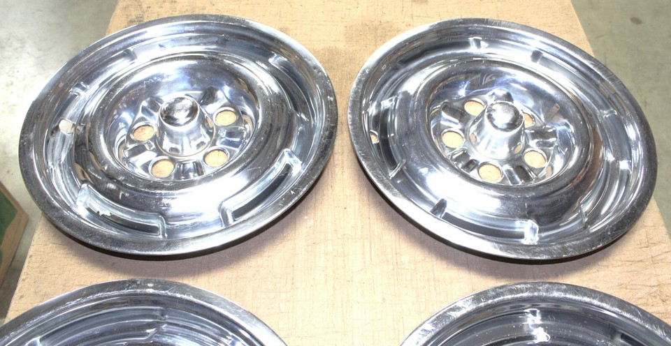1964 1965 1966 1967 Mercury Cyclone Gt ORIG CHROME 14" WHEEL COVERS HUB ...