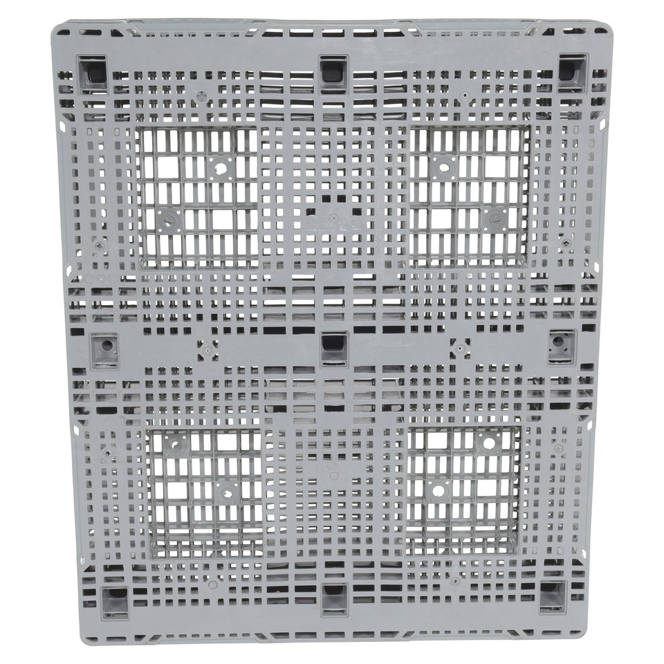 Vestil, Solid top stackable pallet/skid gray, Length 39 in, Width 47.25 ...